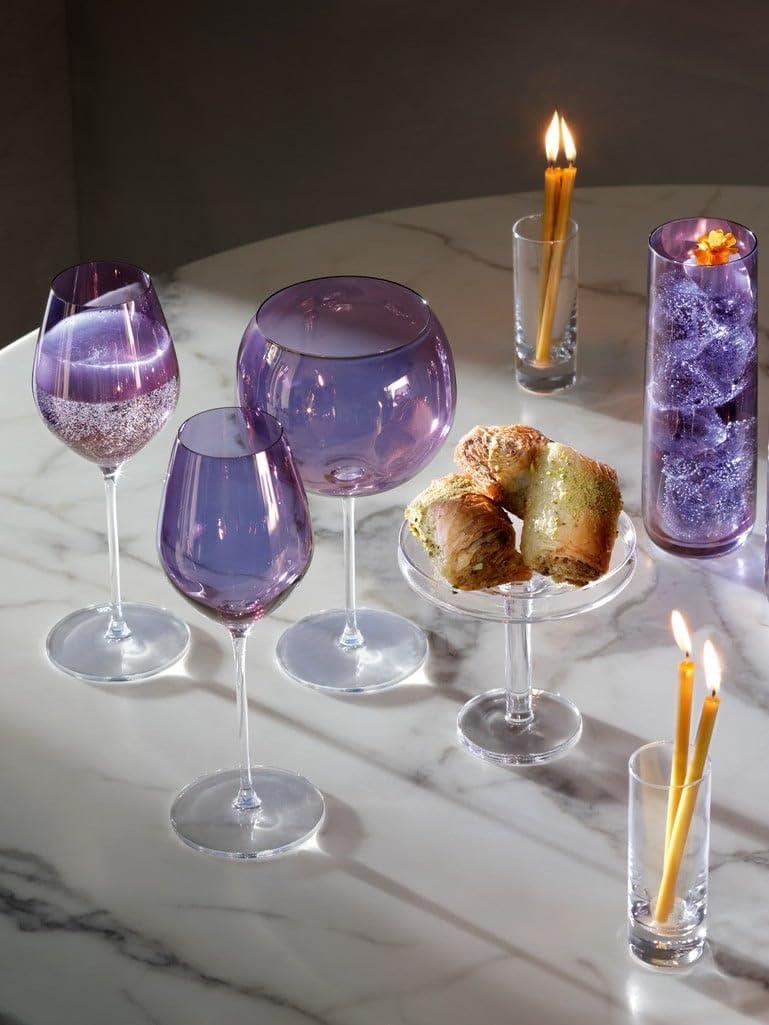 LSA International Aurora 285ml Champagne Tulip Glass Set of 4 Violet ...