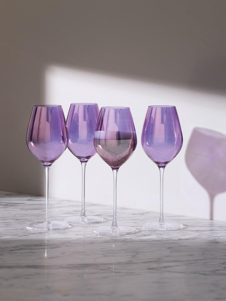 LSA International Aurora 285ml Champagne Tulip Glass Set of 4 Violet ...