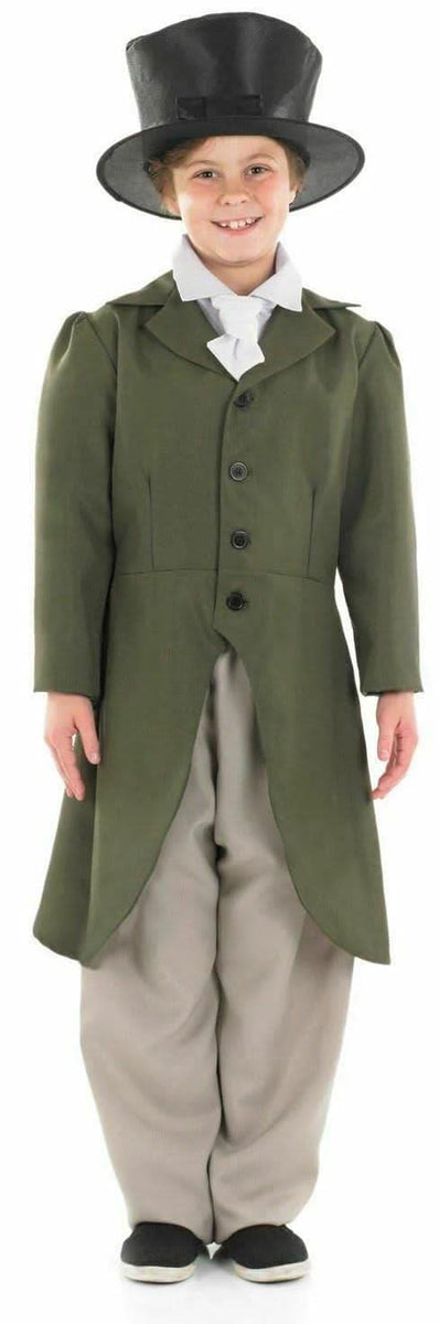 Child Regency Boy Costume with Top Hat Fancy Dress Outfit | CLICKK Home ...