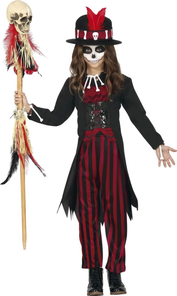 Girls Voodoo Witch Costume - Fiestas Guirca Halloween Outfit 7-9 Years ...