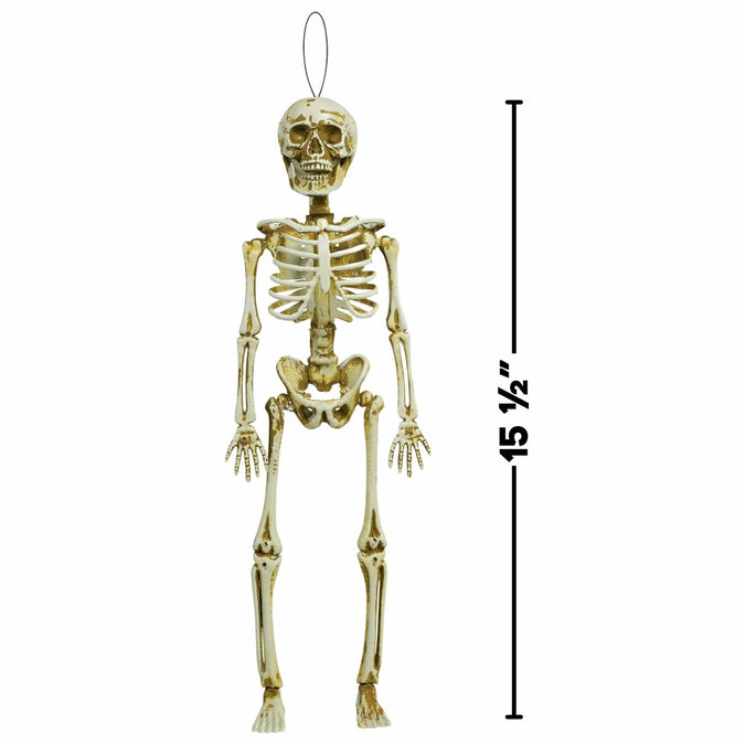 Halloween Skeleton Wall Decoration 15.5" Hanging Plastic Skeleton ...
