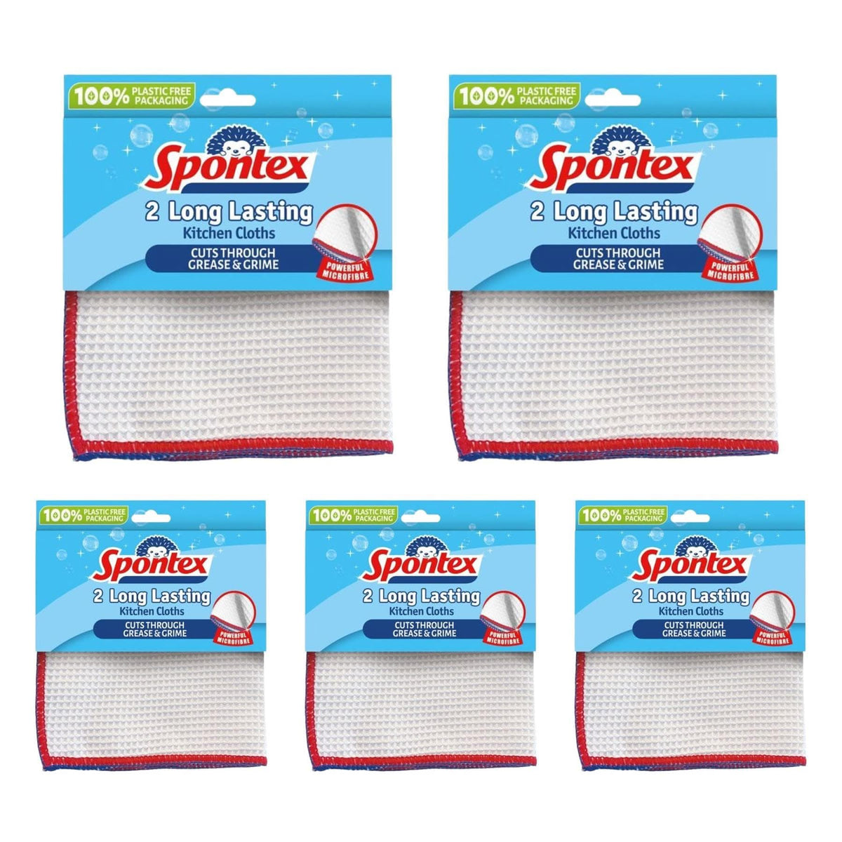 Spontex Kitchen Cloths Bulk Buy - Long Lasting 10 Cloths Pack | CLICKK ...